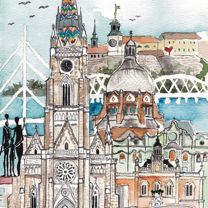 Novi Sad ilustracija (art print)