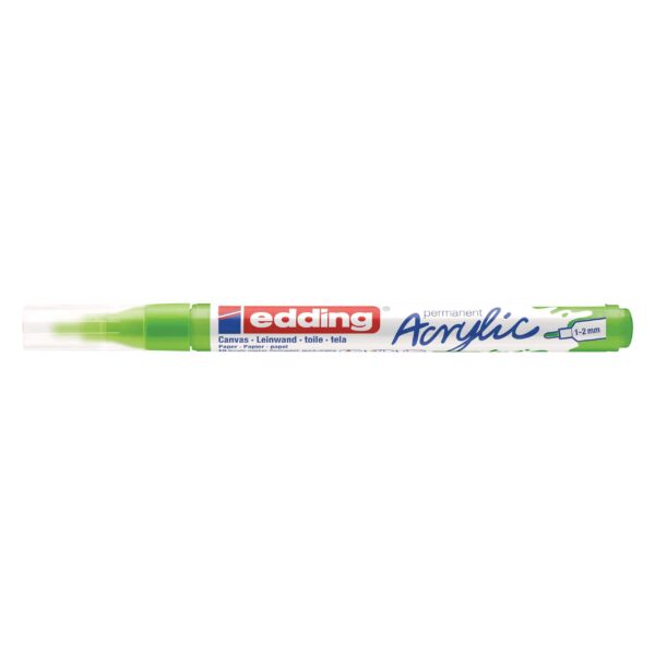 Akrilni marker E-5300 fine 1-2mm obli vrh limun zelena Edding