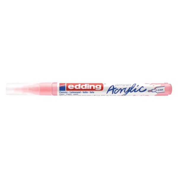 Akrilni marker E-5300 fine 1-2mm obli vrh nežno roze Edding