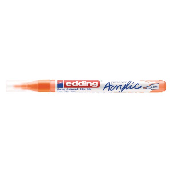 Akrilni marker E-5300 fine 1-2mm obli vrh neon narandžasta Edding