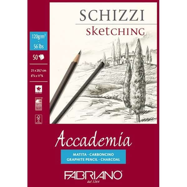 Papir FABRIANO ACCADEMIA SCHIZZI 120gr A4 50L / BLOK*5 (41122129)