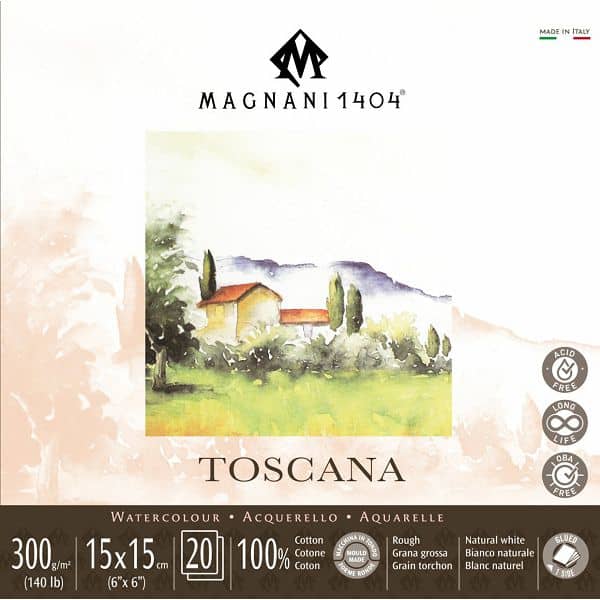 Blok MAGNANI TOSCANA 15x15cm / 300gr / 20L (M4151534) (MAGNANI)