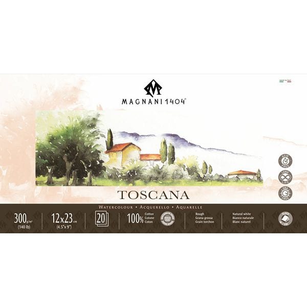 Blok MAGNANI TOSCANA 12x23cm / 300gr / 20L (M4122335) (MAGNANI)