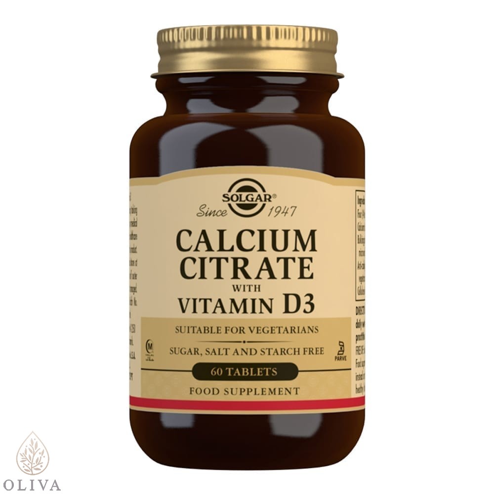 CALCIUM CITRAT+VITAMIN D 250MG TBL 60 SOLGAR