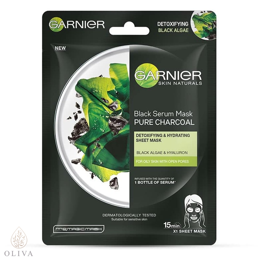 GARNIER SKIN NATURALS MASKA ZA LICE U MARAMICI CHARCOAL 28G