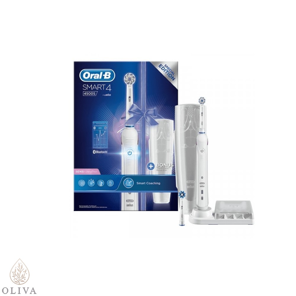 ORAL B SMART 4500 WHITE SENSI ULTRA THIN ELEKTRIČNA ČETKICA ZA ZUBE