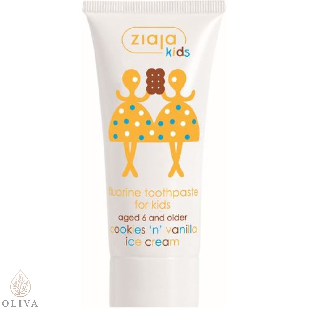 ZIAJA KIDS COOKIES 'N' VANILLA ICE CREAM DEČJA PASTA ZA ZUBE 50 ML