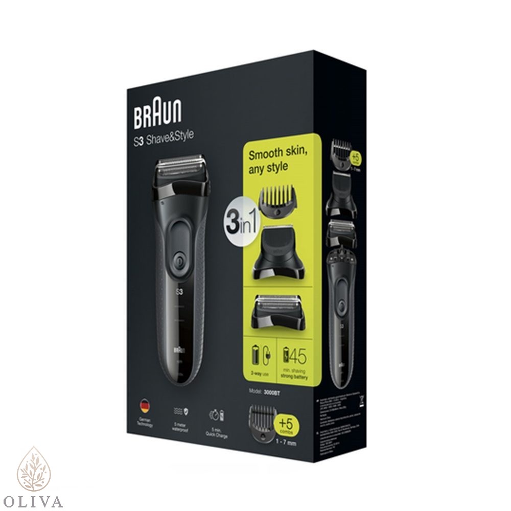 BRAUN SERIES 3 SHAVE&STYLE 3000BT APARAT ZA BRIJANJE