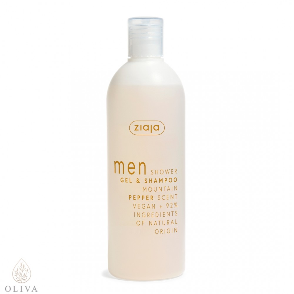 ZIAJA MEN MOUNTAIN PEPPER 2IN1 GEL ZA TUŠIRANJE I ŠAMPON 400 ML