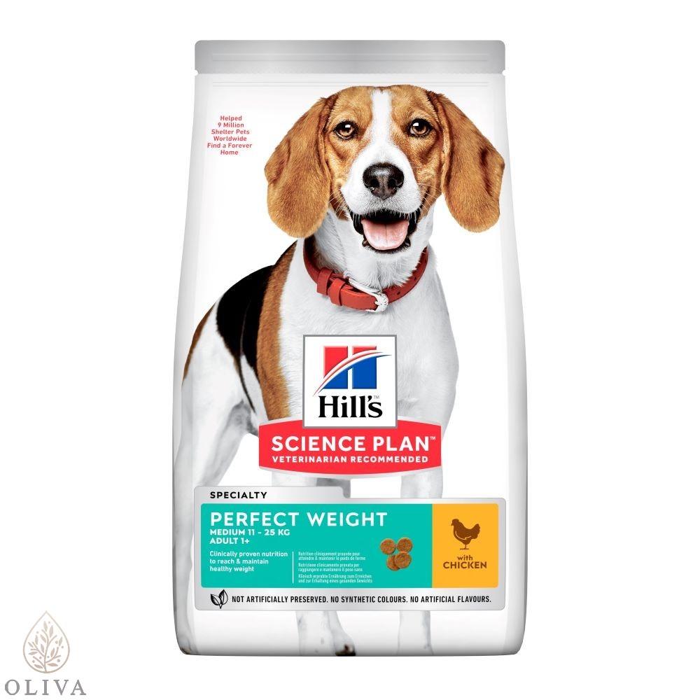 HILL’S ADULT MEDIUM PERFECT WEIGHT PILETINA 12KG