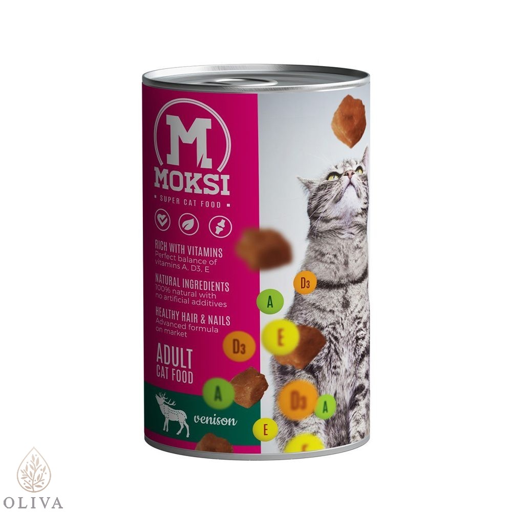 MOKSI KONZERVA ZA MAČKE SA DIVLJAČI 415G