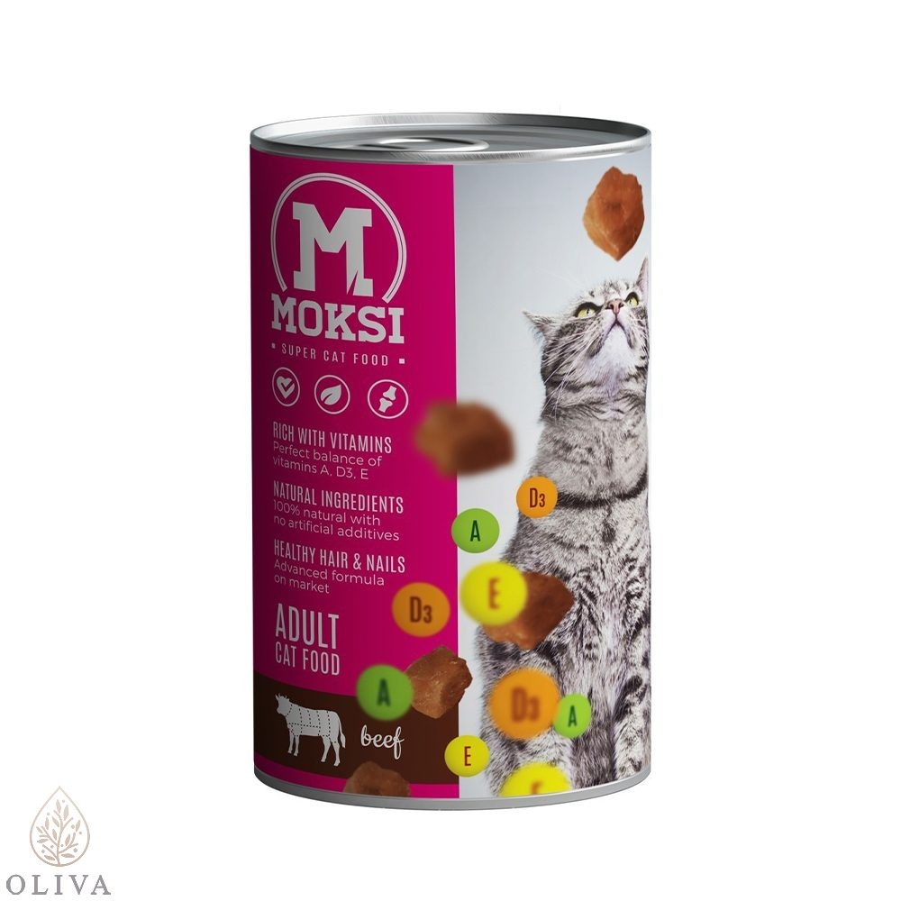 MOKSI KONZERVA ZA MAČKE SA GOVEDINOM 415G