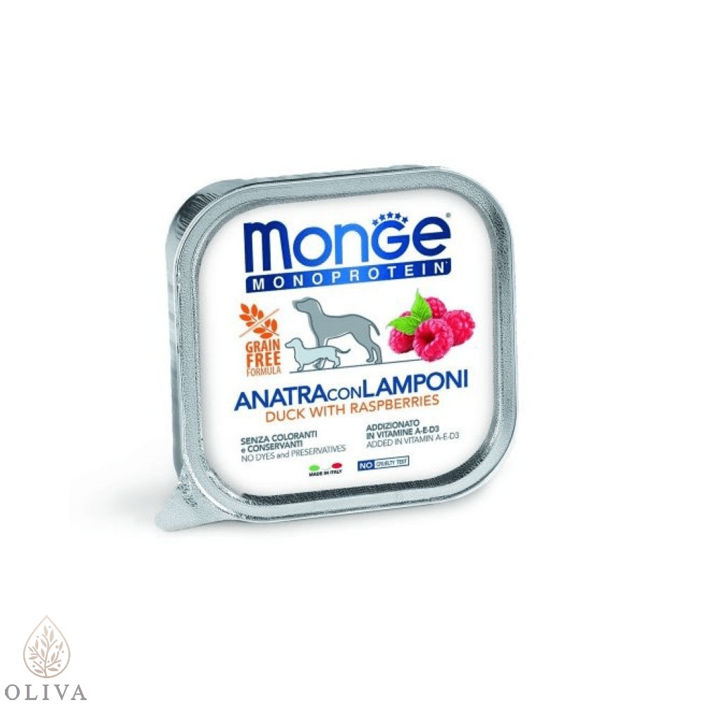 MONGE MONOPROTEIN SA VOĆEM U PAŠTETI PAČETINA I MALINE 150G