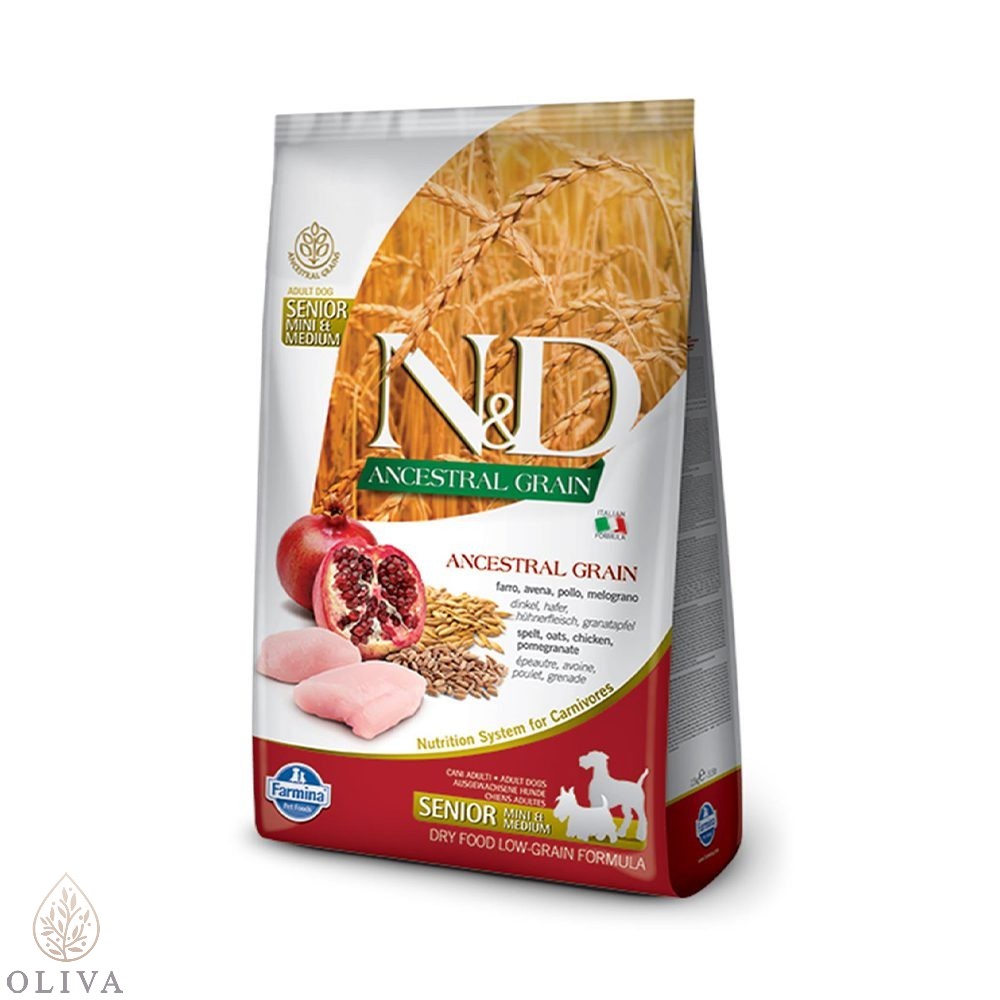 N&D AG SENIOR CHICKEN&POMEGRANATE MEDIUM&MAXI 12KG