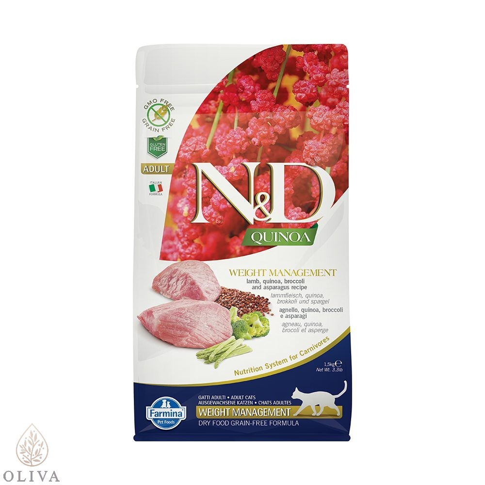 N&D CAT QUINOA WEIGHT MANAGEMENT LAMB & ARTICHOKE 1,5KG