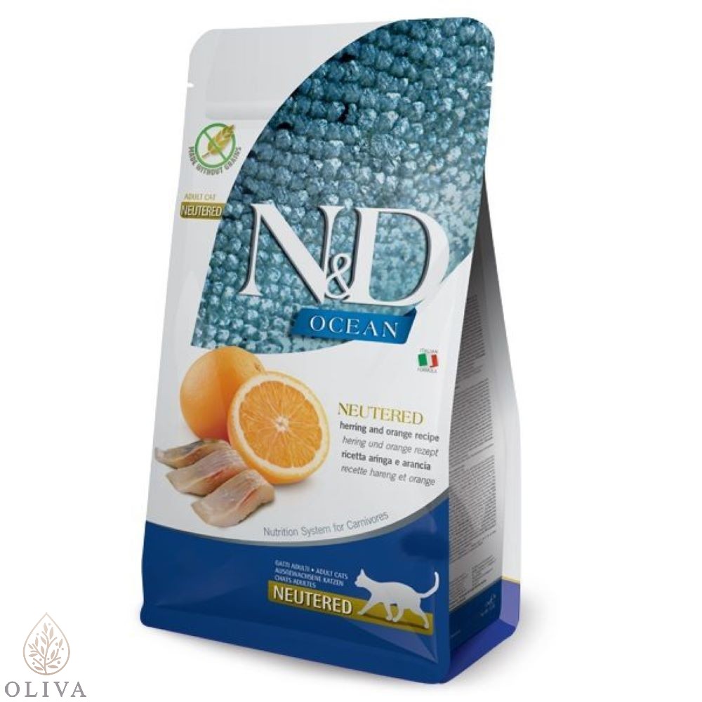 N&D OCEAN CAT NEUTERED HERRING&ORANGE 1,5KG