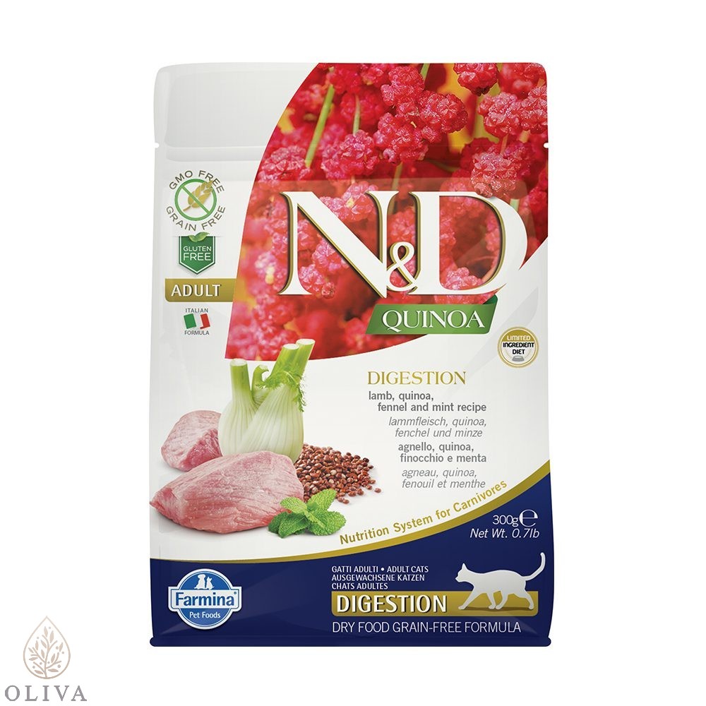 N&D QUINOA CAT DIGESTION LAMB&FENNEL 300G