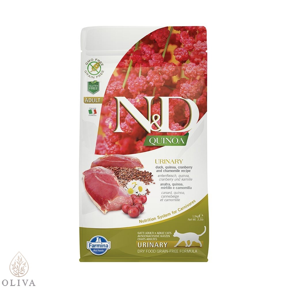 N&D QUINOA CAT URINARY DUCK&CRANBERRY 1,5KG