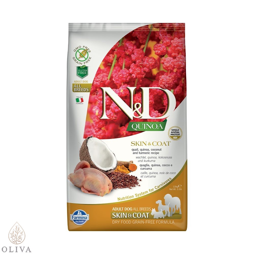 N&D QUINOA SKIN&COAT QUAIL&COCONUT 2,5KG