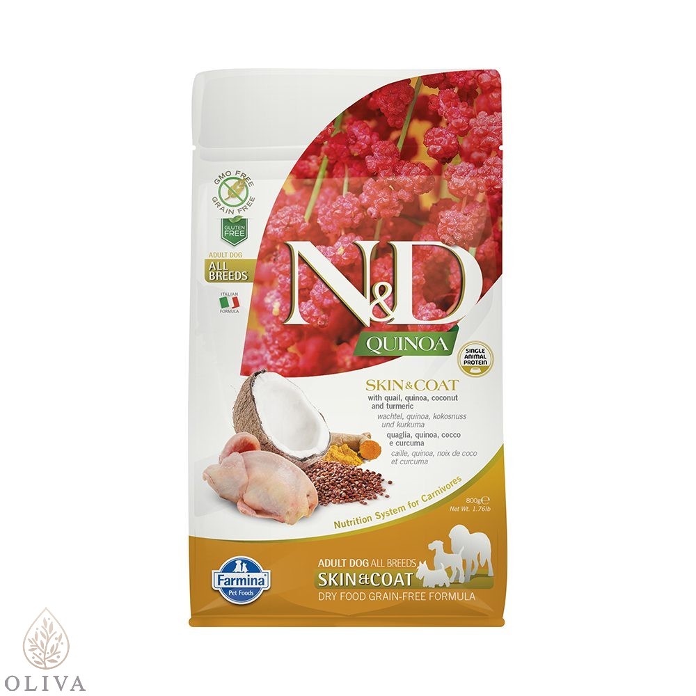 N&D QUINOA SKIN&COAT QUAIL&COCONUT 800G