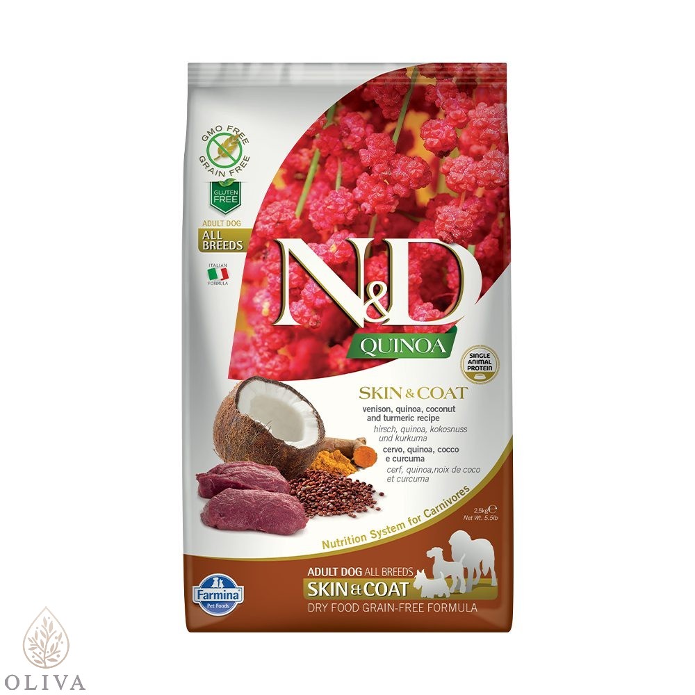 N&D QUINOA SKIN&COAT VENISON&COCONUT 2,5KG