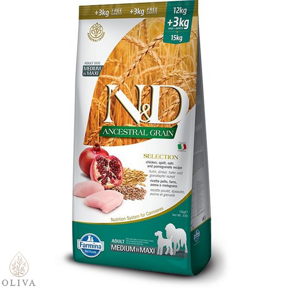 N&D SELECTION CHICKEN&POMEGRANATE MED&MAXI 15KG