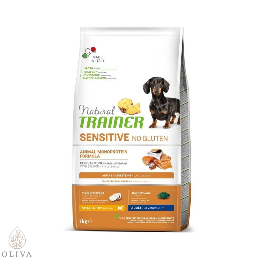 NATURAL TRAINER SENSITIVE NO GLUTEN SA LOSOSOM ZA ODRASLE PSE MALIH RASA 7KG