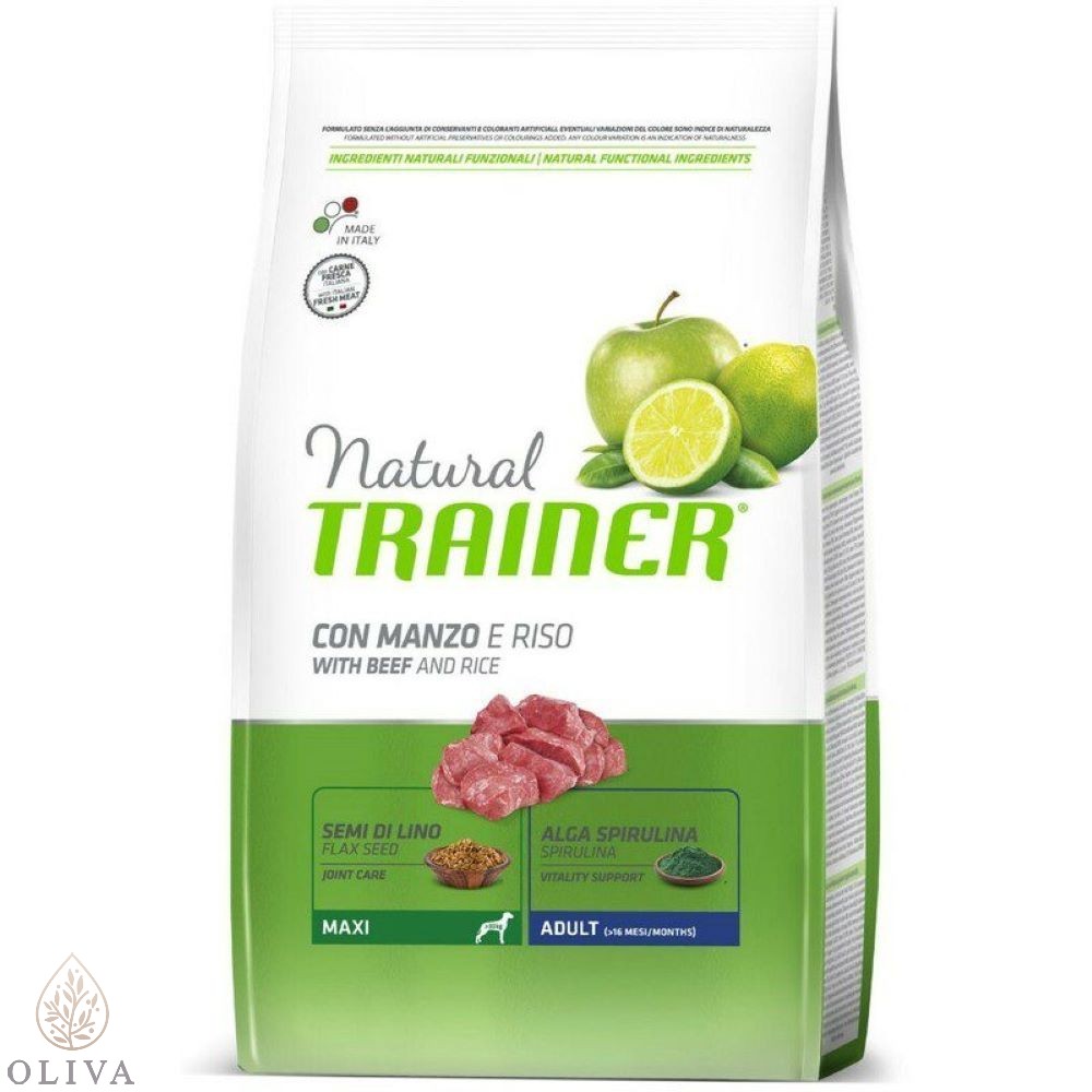 NATURAL TRAINER DOG SA GOVEDINOM I PIRINČEM ZA ODRASLE PSE VELIKIH RASA 12KG