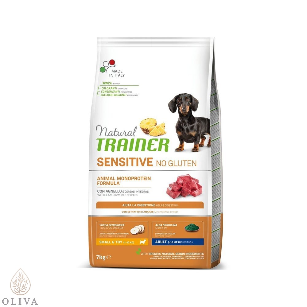 NATURAL TRAINER SENSITIVE NO GLUTEN SA JAGNJETINOM ZA ODRASLE PSE MALIH RASA 7KG