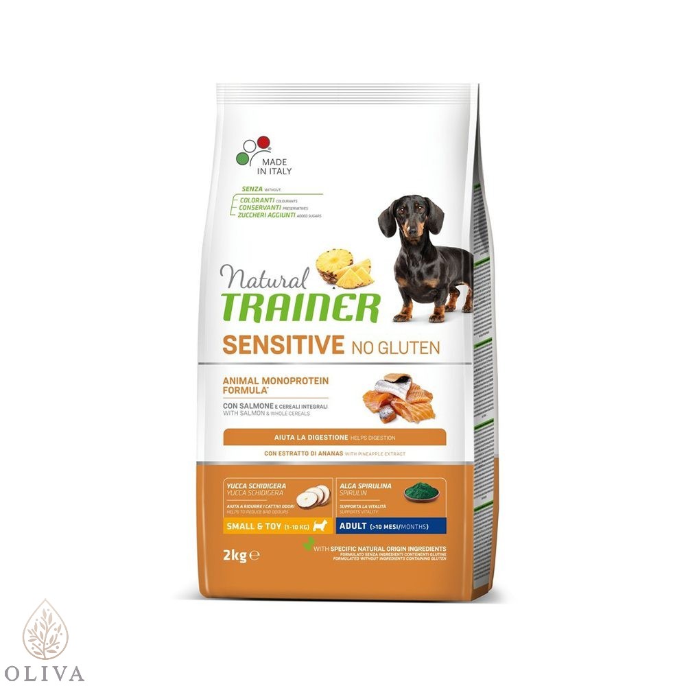 NATURAL TRAINER SENSITIVE NO GLUTEN SA LOSOSOM ZA ODRASLE PSE MALIH RASA 2KG