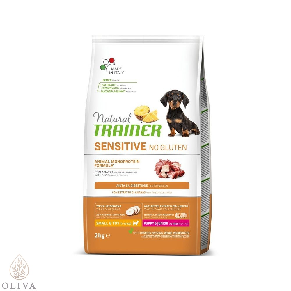 NATURAL TRAINER SENSITIVE NO GLUTEN SA PAČETINOM ZA ŠTENCE I MLADE PSE MALIH RASA 2KG