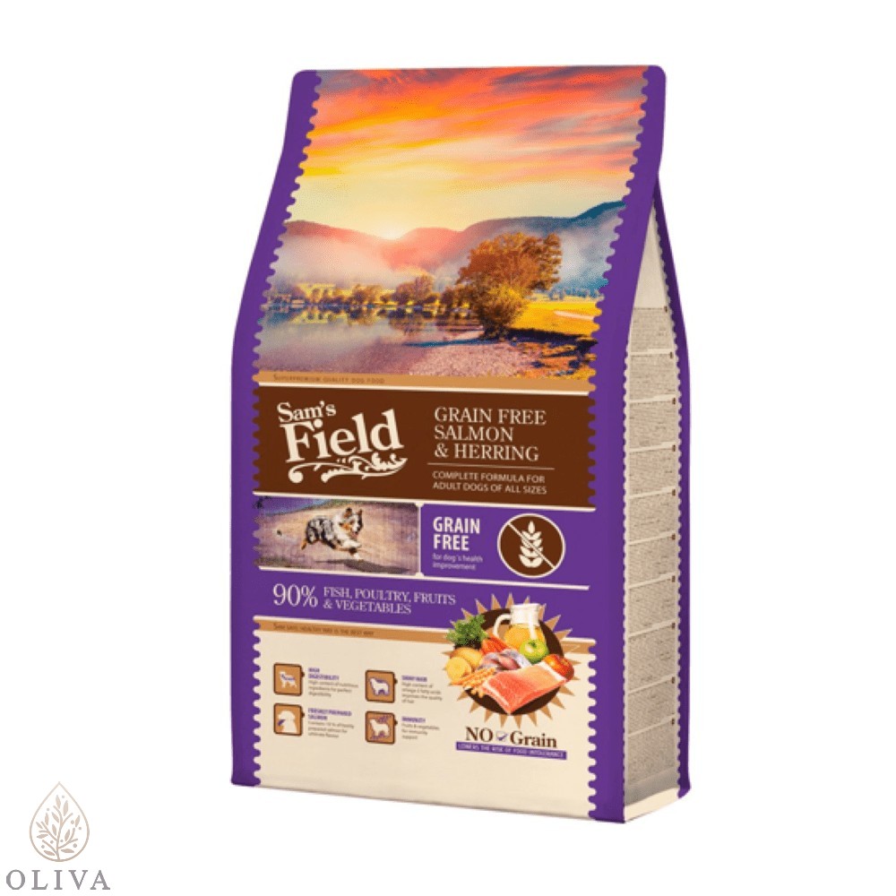 SAM’S FIELD DOG ALL SIZE ADULT GRAIN FREE LOSOS I HARINGA 2,5KG