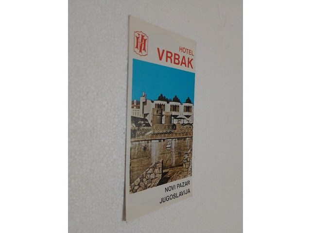 HOTEL VRBAK-NOVI PAZAR -JUGOSLAVIJA -TURISTIČKA BROŠURA