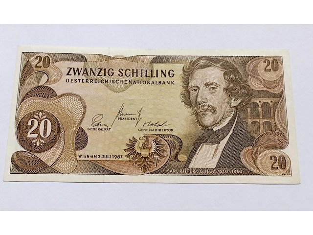 Austrija 20 šilinga 1967