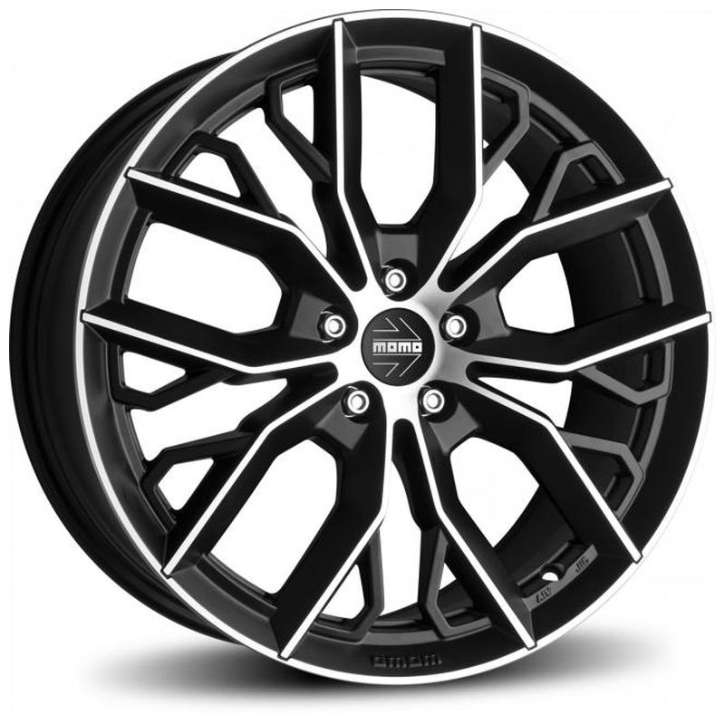 Alu felna 18X8.0 5/114.3 ET40 72.3 Momo Massimo Matt Black Diamond Cut