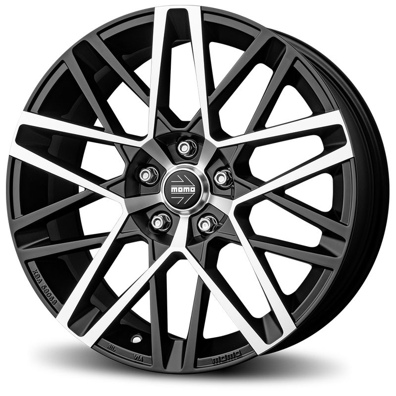 Alu felna 17X7.0 5/108 ET40 72.3 Momo Avenger Matt Black Polished