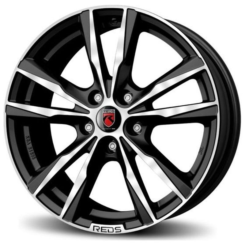 Alu felna 18X8.0 5/112 ET35 79.6 Momo Reds K2 Matt Black Diamond Cut