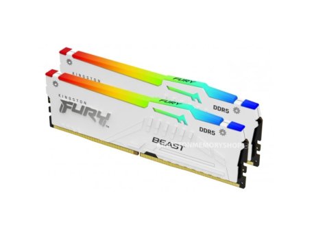 KINGSTON DIMM DDR5 32GB 2X16GB KIT 6800MT/S KF568C34BWEAK2-32 FURY BEAST WHITE RGB EXPO