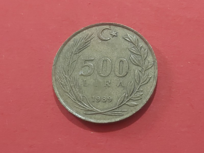 Turska - 500 lira 1989 god