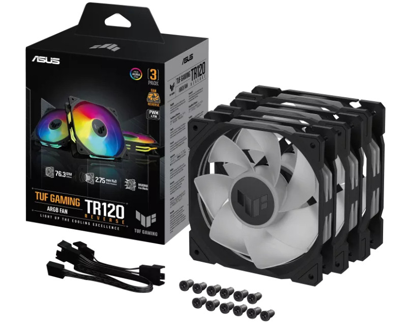 ASUS - TUF GAMING TR120 ARGB REVERSE BLACK 3IN1 ventilator
