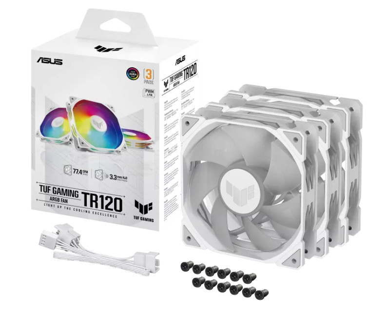 ASUS - TUF GAMING TR120 ARGB WHITE EDITION 3IN1 ventilator