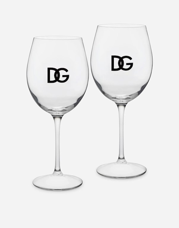 Dolce&Gabbana’s Logo Set 2 Wine Glasses – Set čaša za vino