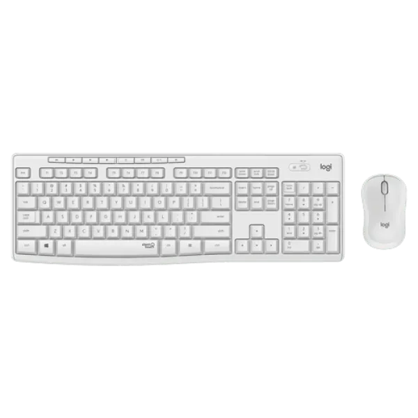 Tastatura + Mis Logitech MK295 Silent Wireless Desktop Off White US 920-009824