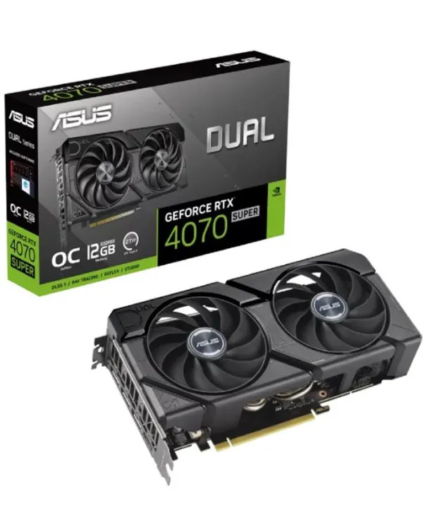 ASUS SVGA Asus RTX4070 SUPER 12GB GDDR6, DUAL-RTX4070S-O12G-EVO