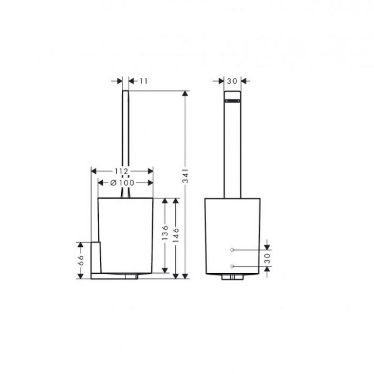 HG WC CETKA CRNA MAT