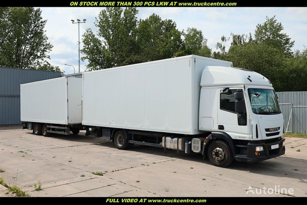 IVECO EUROCARGO ML120E25, TAIL LIFT+TRAILER FALCH FAG kamion furgon + prikolica furgon