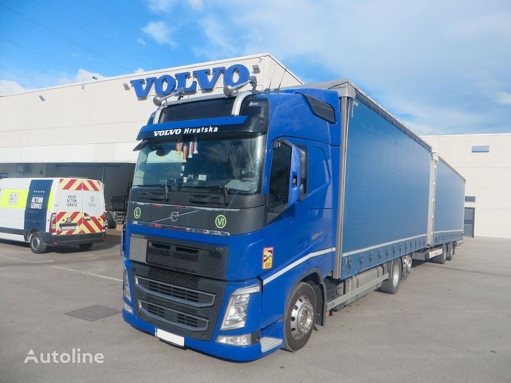 Volvo FH500 kamion sa klizna zavesa cerada + prikolica sa kliznom ceradom