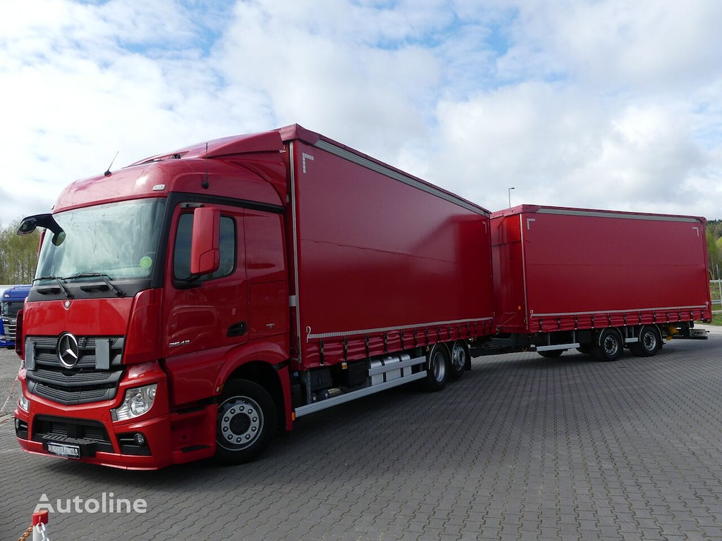 Mercedes-Benz ACTROS 2543 MP4 / EURO 6 / ZESTAW PRZESTRZENNY / TANDEM / kamion sa klizna zavesa cerada + prikolica sa kliznom ceradom