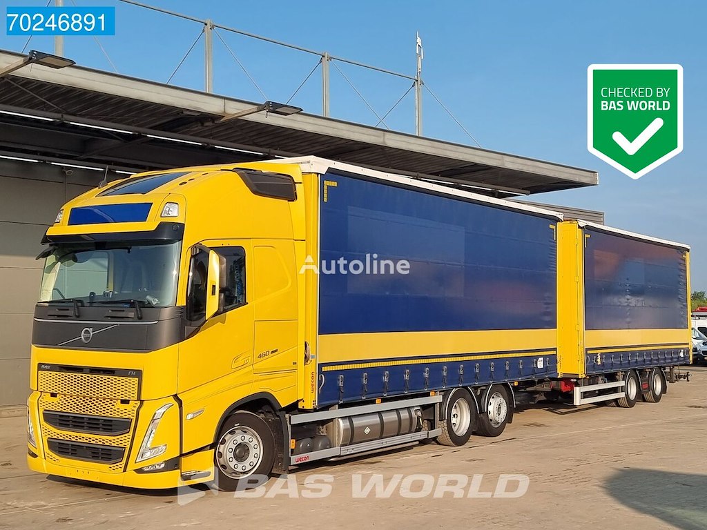 Volvo FH 460 6X2 LNG combi ACC Navi Standklima Liftachse LED EURO 6 kamion sa klizna zavesa cerada