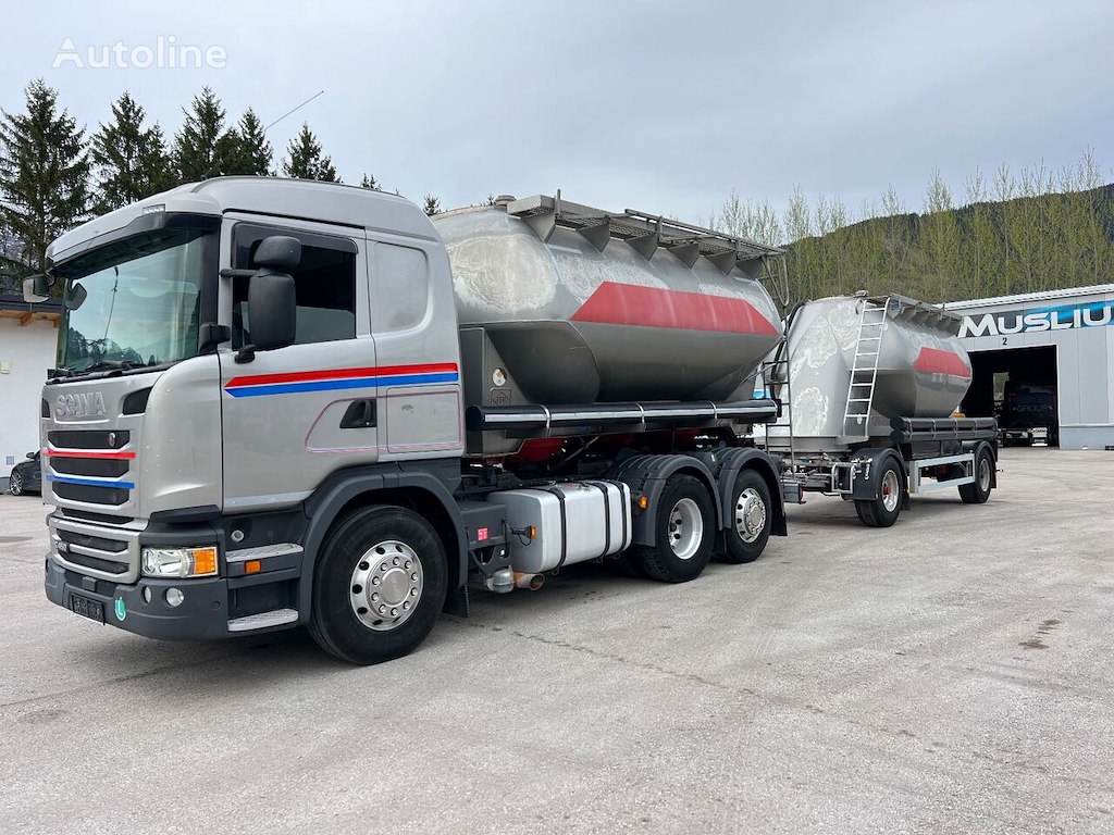 Scania G450 autocisterna + cisterna silos